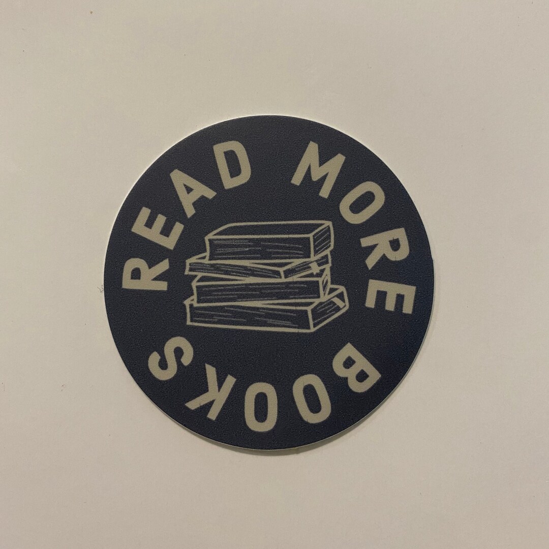 Read More Books 2 Inch Circle, Vinyl Sticker Decal for Laptop, Journal ...