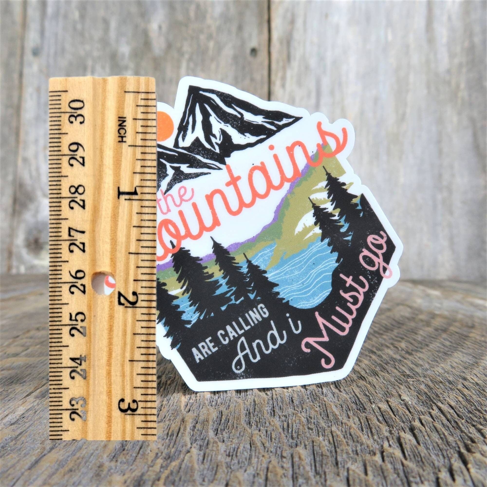 The Mountains Are Calling Sticker Full Color Waterproof Outdoors ...