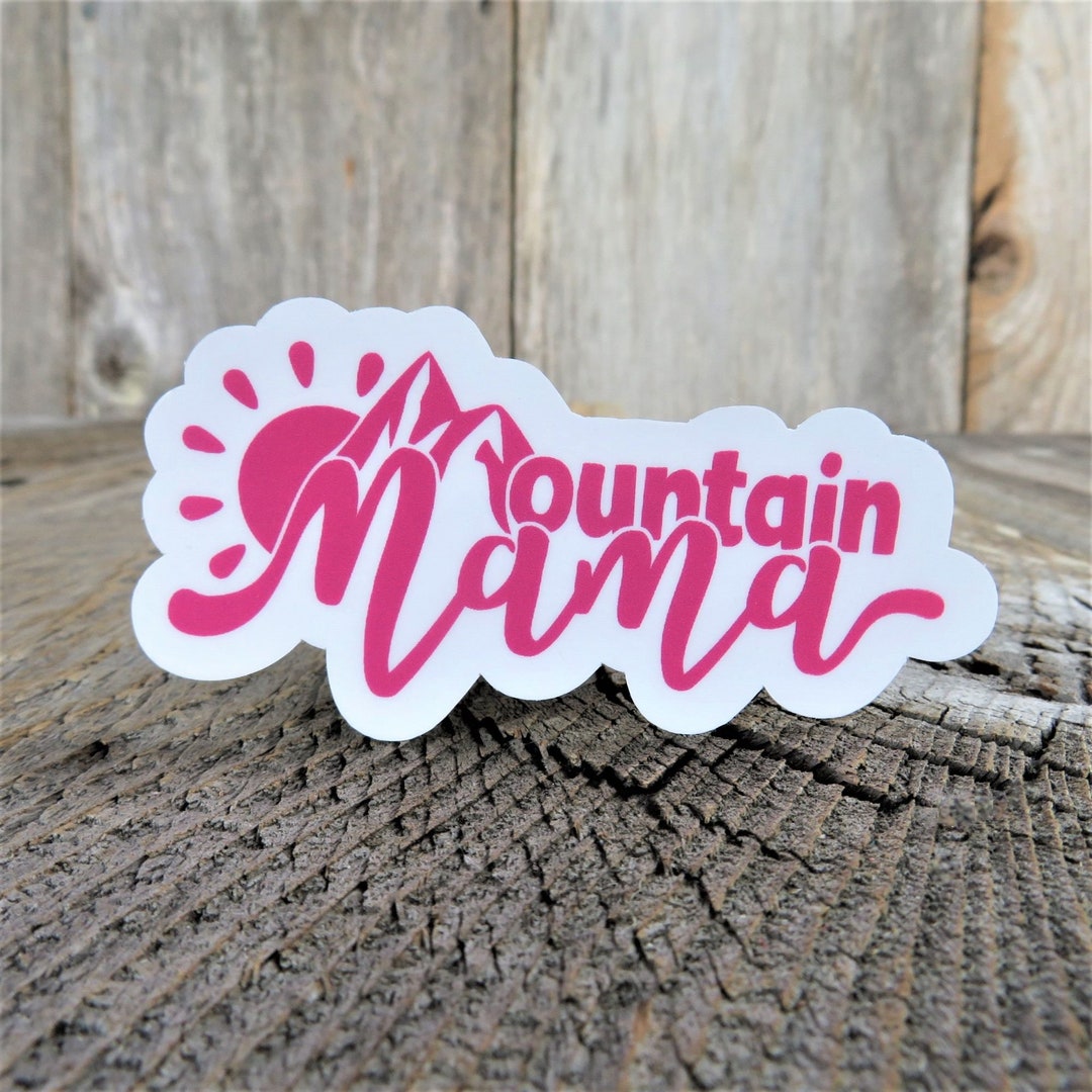 Mountain Mama Sticker Hot Pink Decal Full Color Waterproof Car Water ...