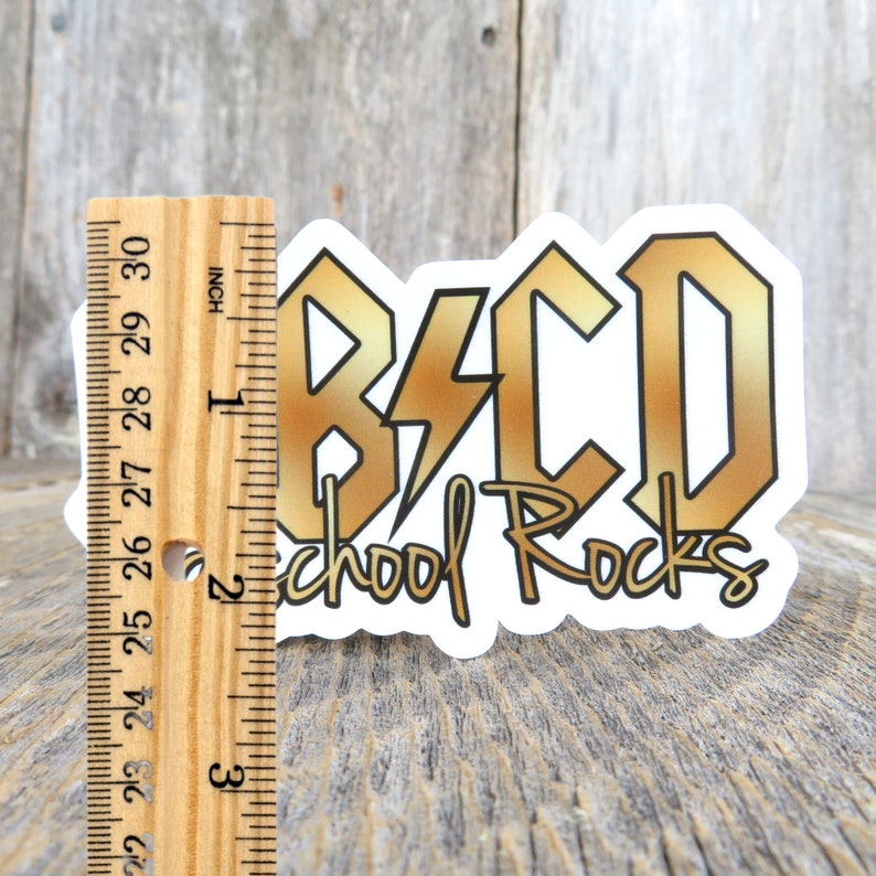 AB CD Preschool Rocks Sticker Cool Rock and Roll Teacher - Etsy