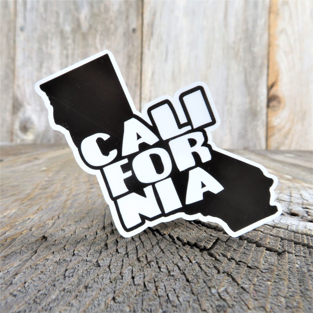 California State Shaped Sticker Block Letters Souvenir Silhouette ...