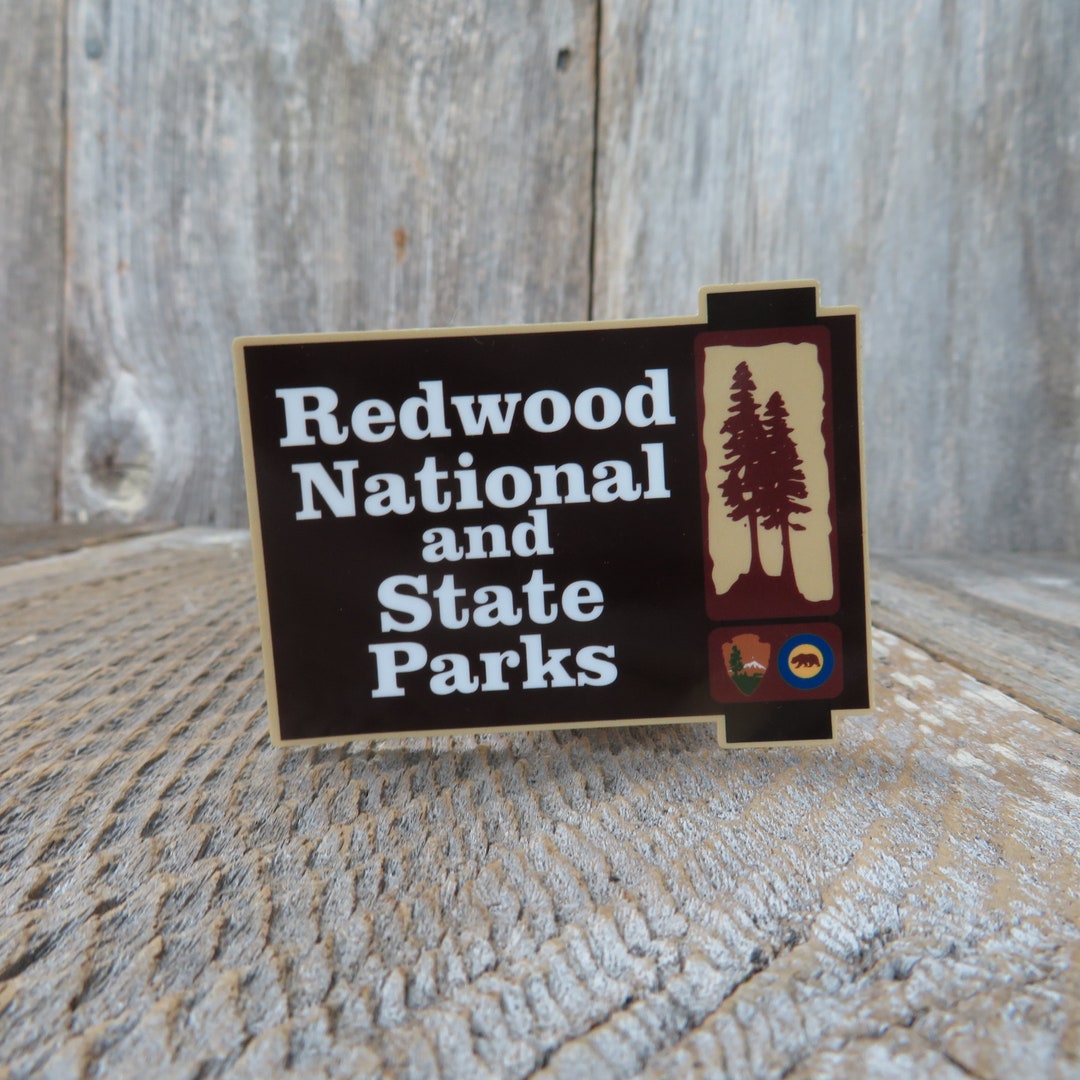 Redwood National Park Entrance Sign Sticker: California Souvenir - Etsy