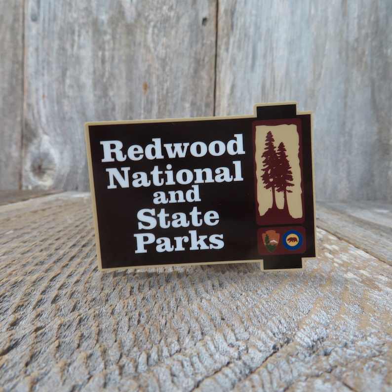 Redwood National Park Entrance Sign Sticker California Trees Sticker ...