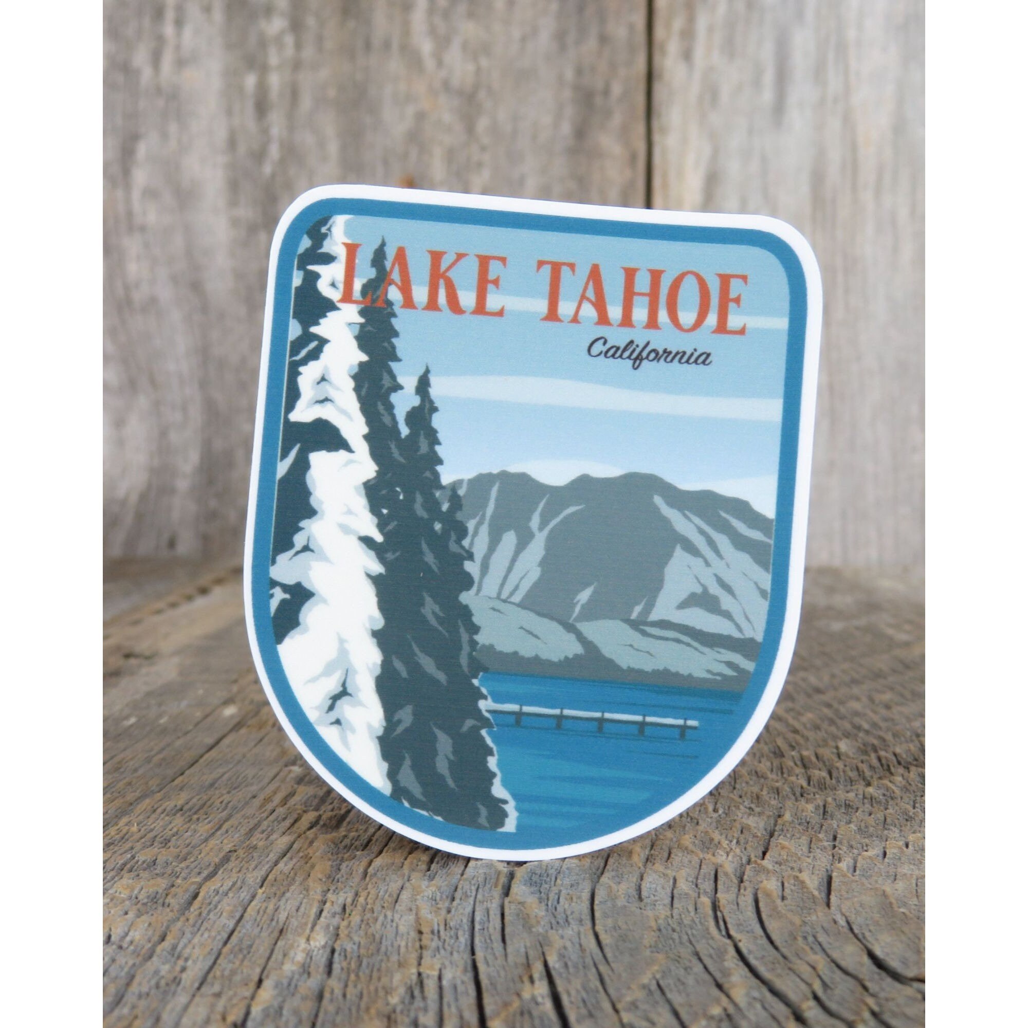 Lake Tahoe Sticker California Blue Winter Mountains Shield - Etsy