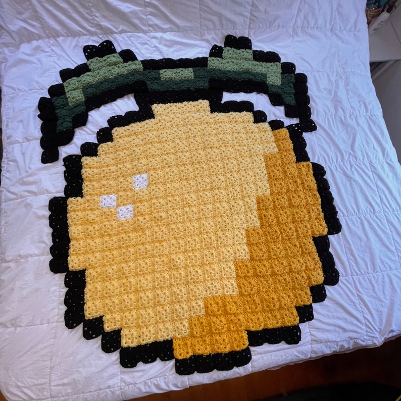 Lemon Pixel Blanket Crochet Pattern - Etsy