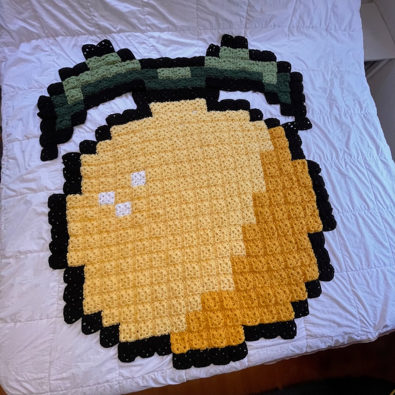 Lemon Pixel Blanket Crochet Pattern - Etsy