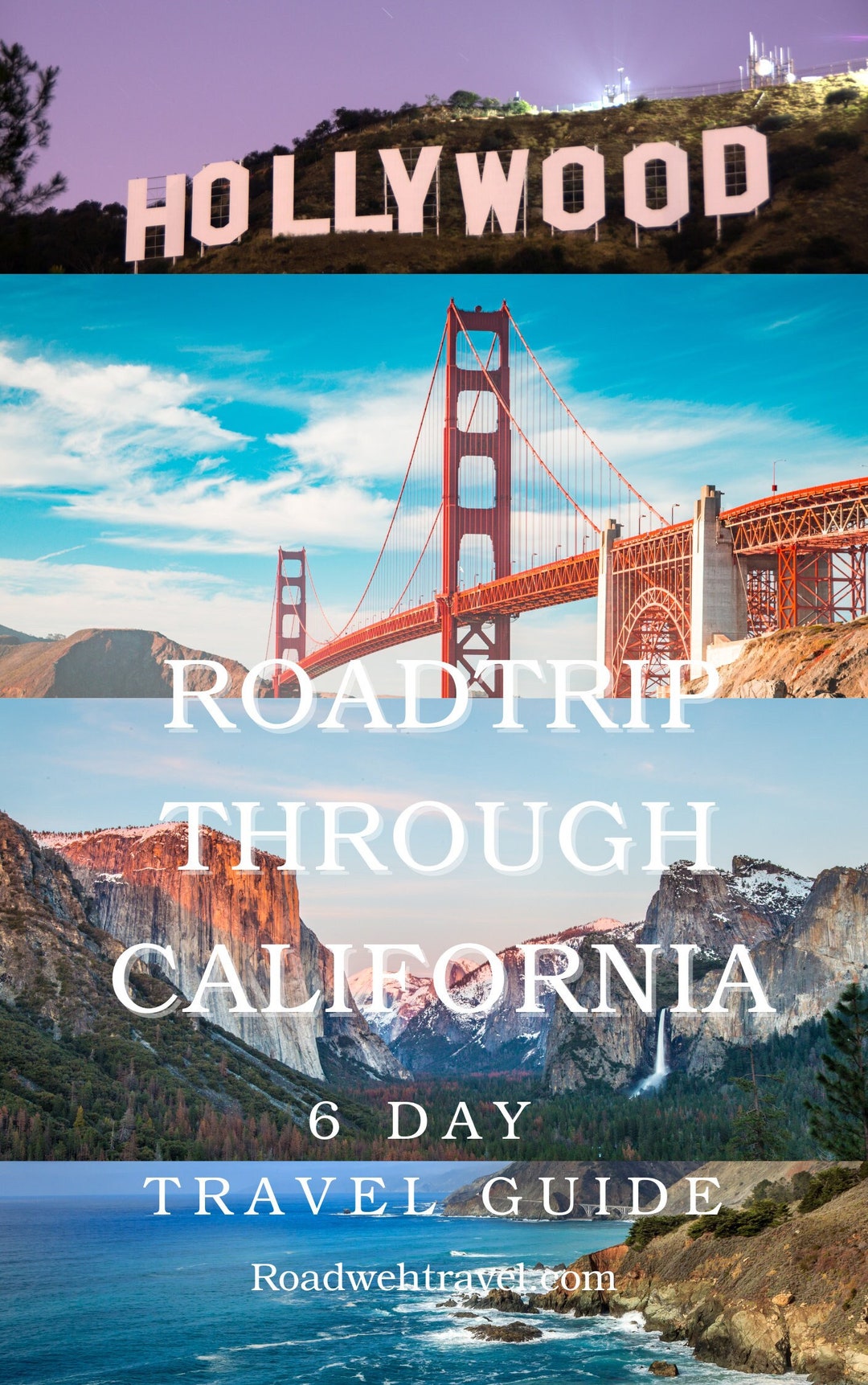 Road Trip Through California 6 Day Travel Guide- Instant Download - Etsy