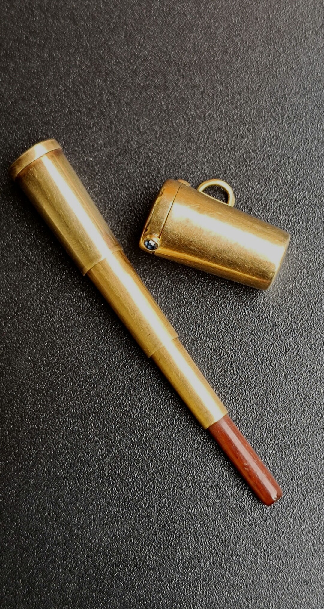 An Antique 14ct Gold Cigarette Holder Telescope Charm - Etsy