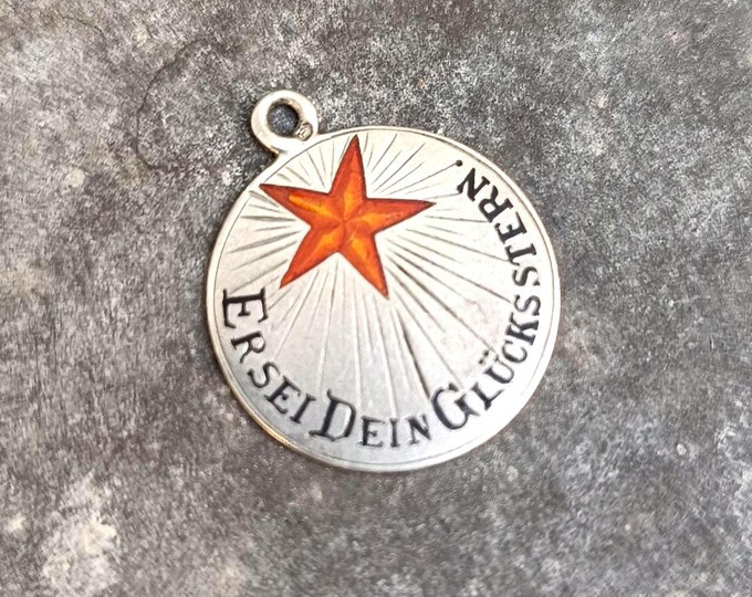 Antique Jugendstil Silver Enamel Lucky Star Good Luck Talisman Charm - Etsy