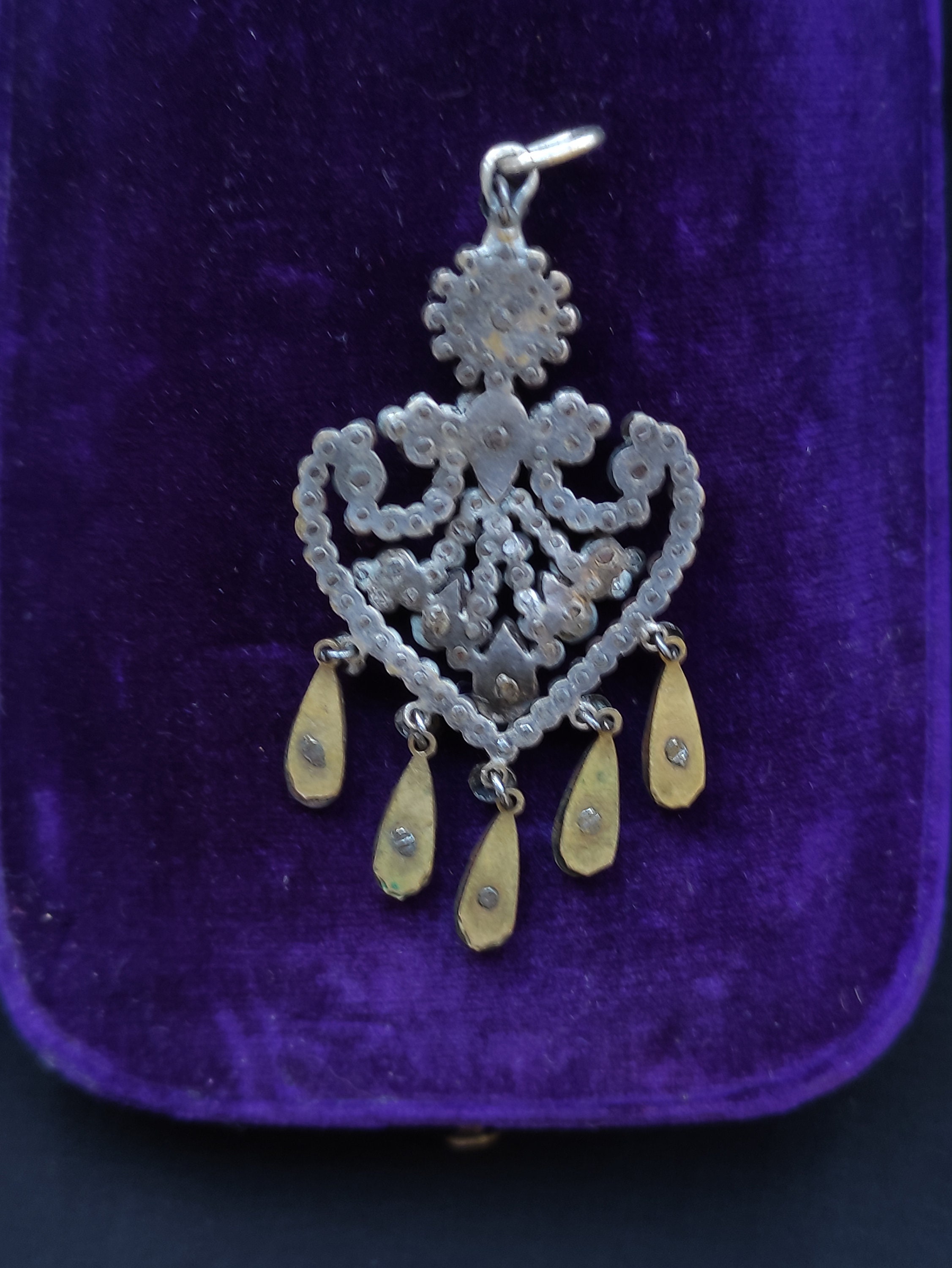 A Pretty Georgian Steel Cut Pendant - Etsy