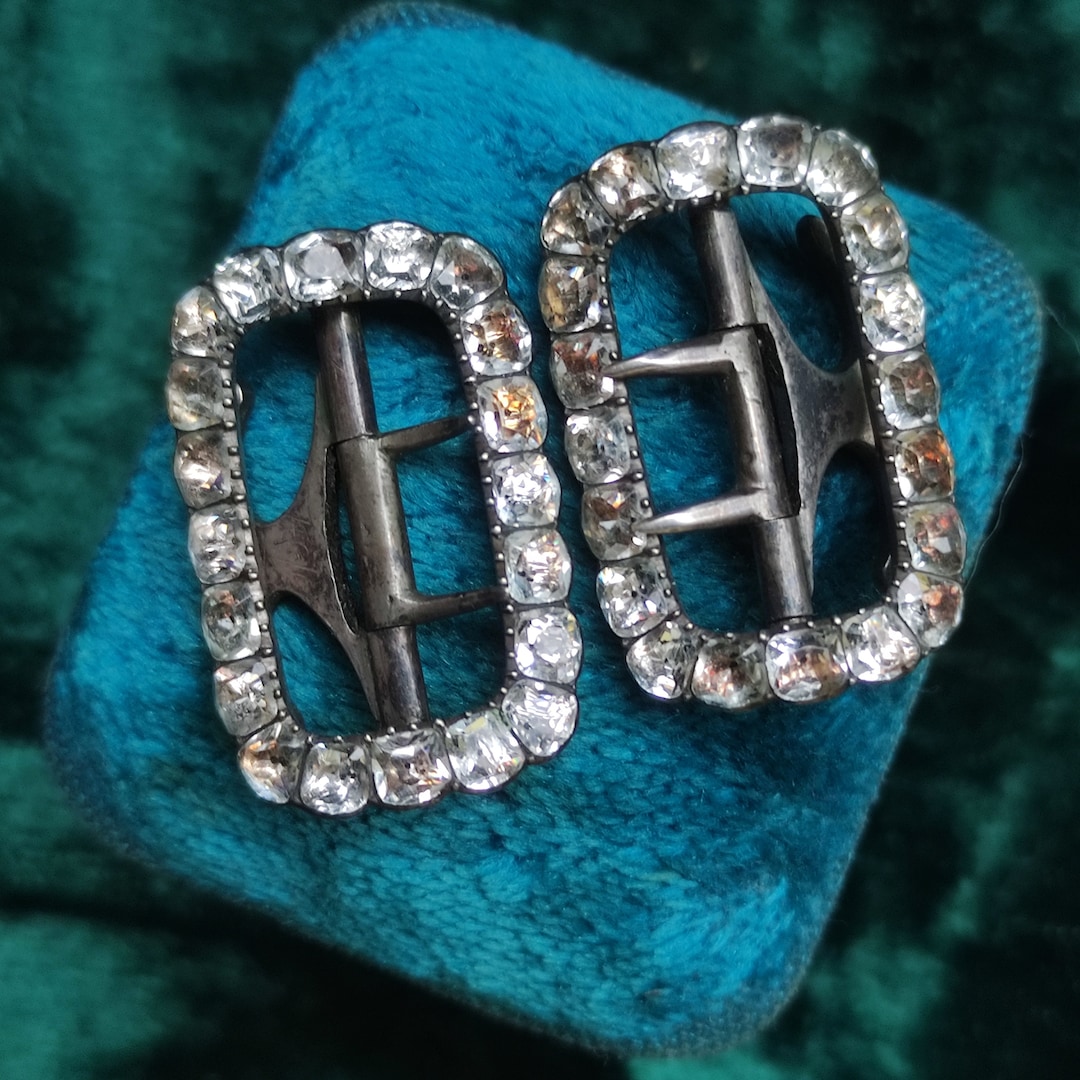 Georgian Shoe Buckles With Paste Stones - Etsy UK