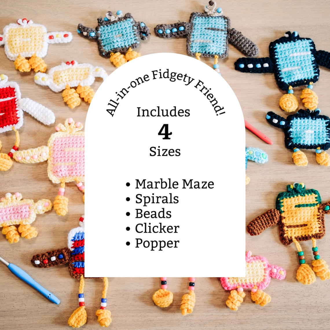 Bird Fidget Toy Fidgety Friend Crochet Pattern: Anxiety Relief Beaded ...