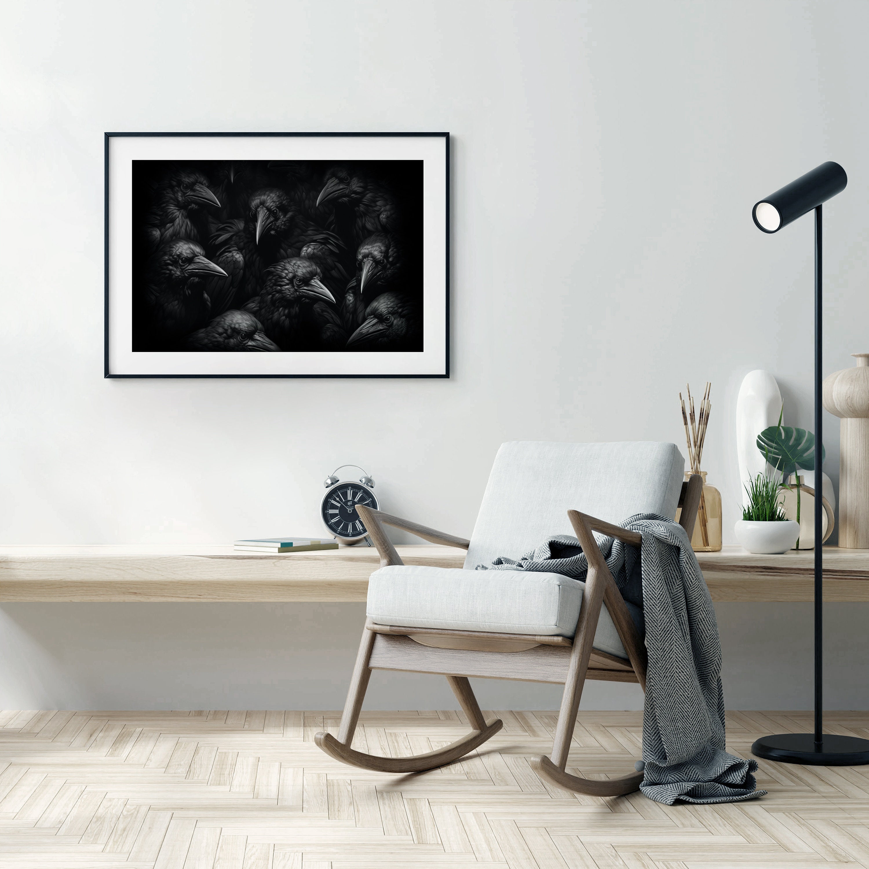 Edgar Allen Poe Raven Poster Printable Art With Blank and - Etsy