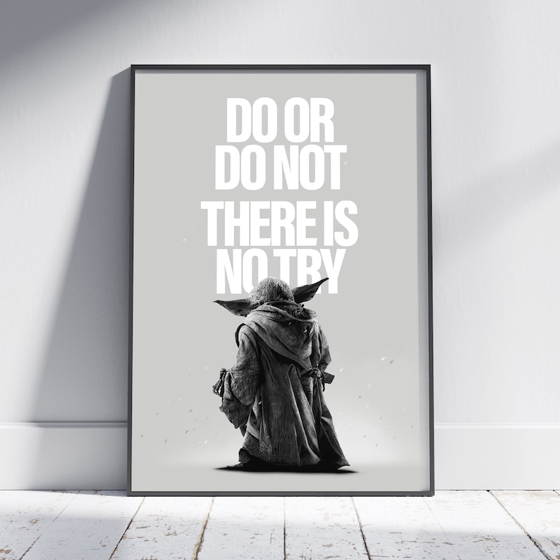 Do or Do Not Poster Design Printable Wall Art Typographic - Etsy