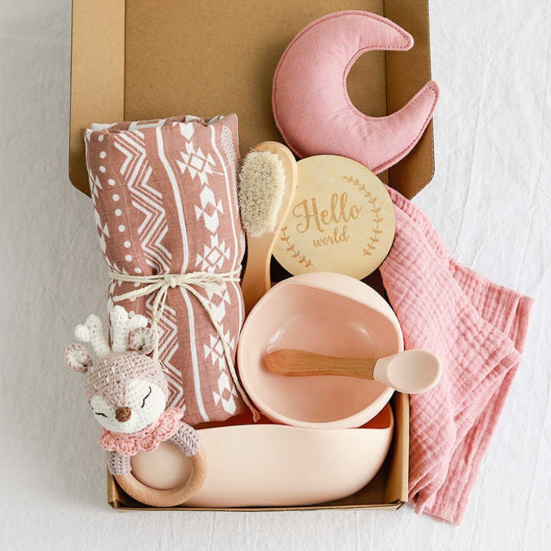 Buy Baby Shower Gift for Baby Girl Gift Box New Baby Gifts Welcome ...