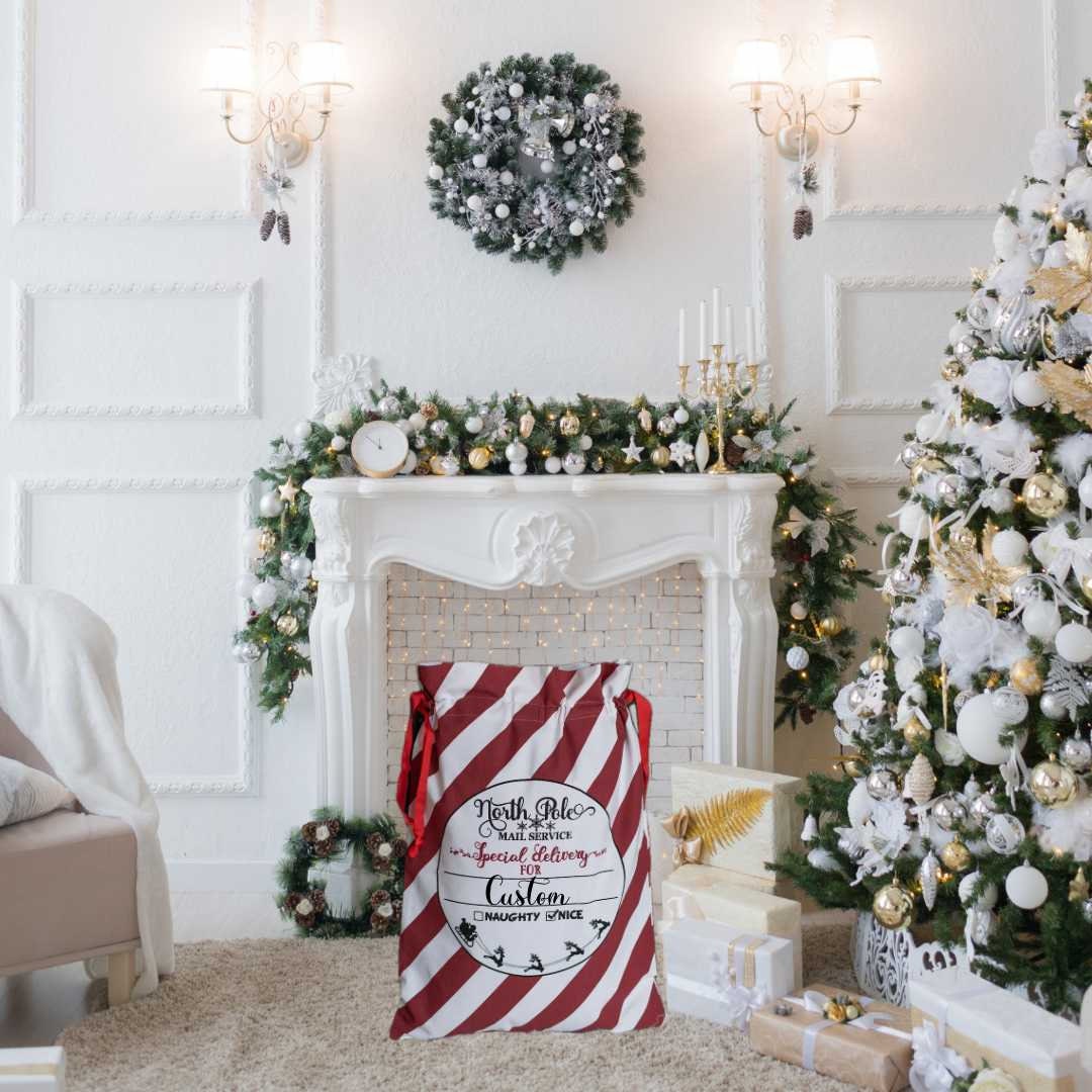 Special Delivery Peppermint santa Sack - Etsy