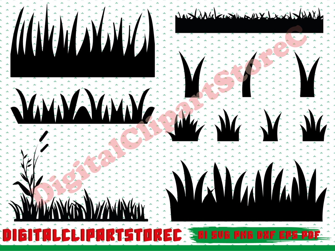 Grass Svg, Grass Design, Grass Clipart, Grass Graphic, Cricut ...