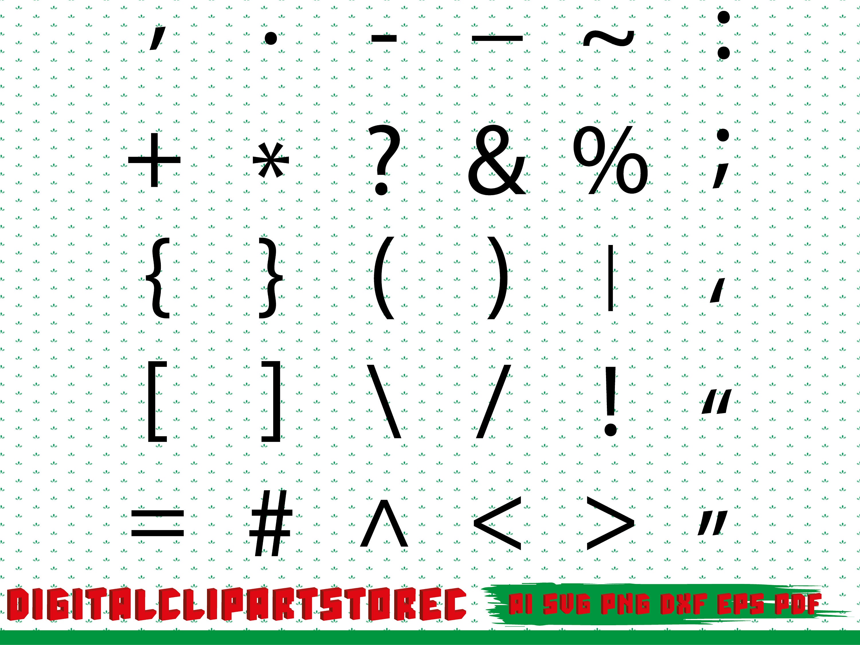 Punctuation Marks Svg Punctuation Symbols Svg Dot Svg Comma - Etsy