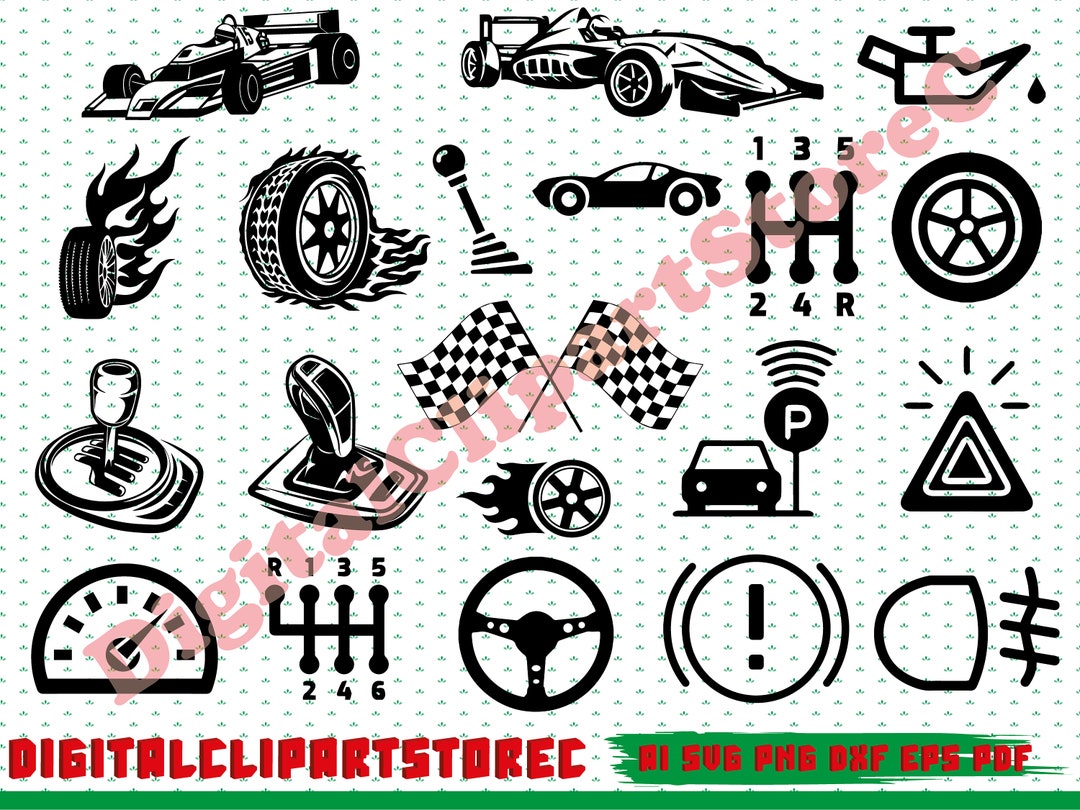 Car Svg Bundle, Car Wheel Svg, Fog Car Light Svg, Speed Limiter Svg ...
