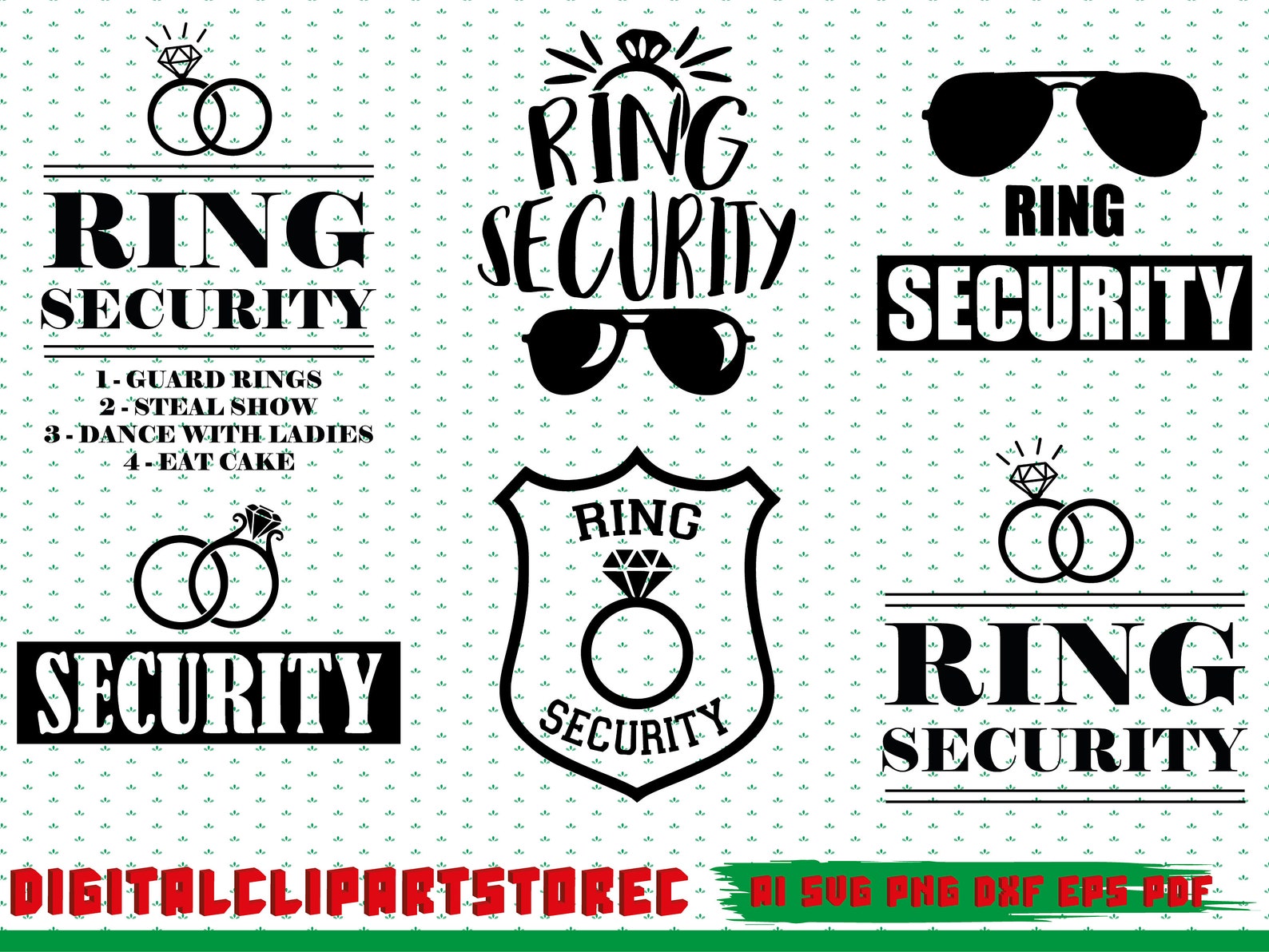 Ring Security Svg Wedding Svg Wedding Party Svg Ring Bearer - Etsy
