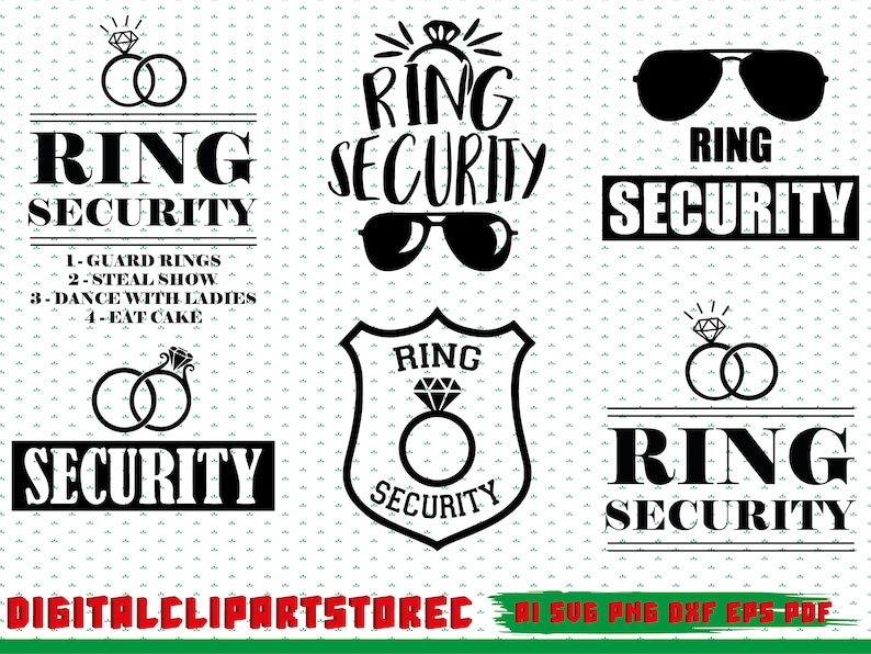 Ring Security Svg Wedding Svg Wedding Party Svg Ring Bearer - Etsy