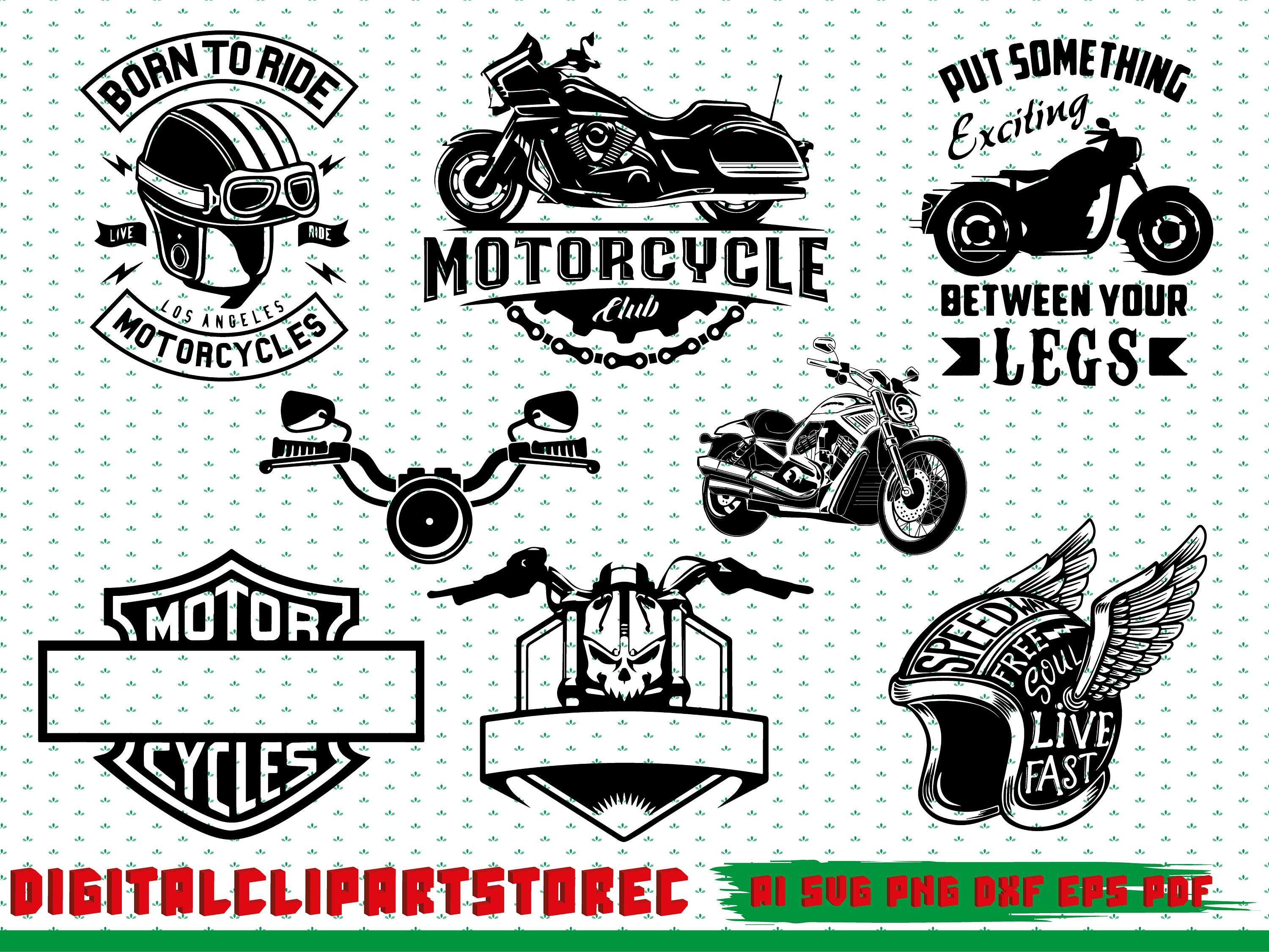 Motorcycle Svg Bundle Motorcycle Clipart Motorcycle Design - Etsy