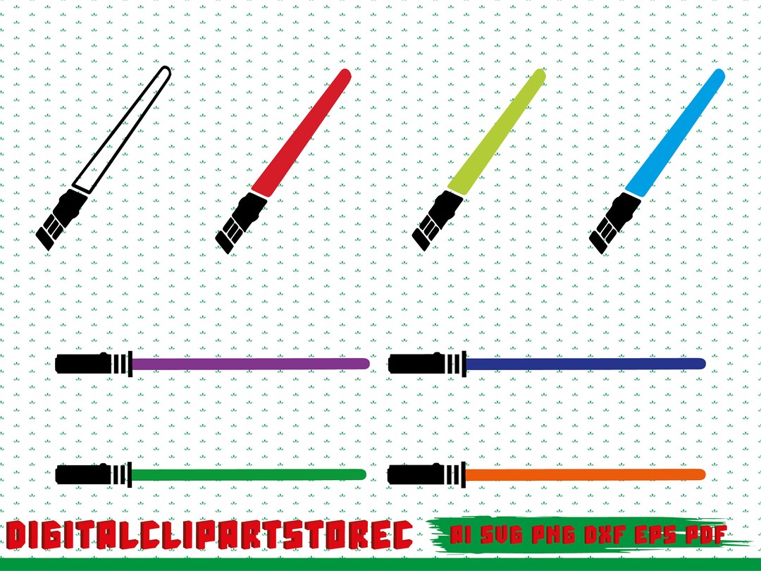 8 Types of Light Sabers Svg, Lightsaber Svg, Light Saber Svg ...
