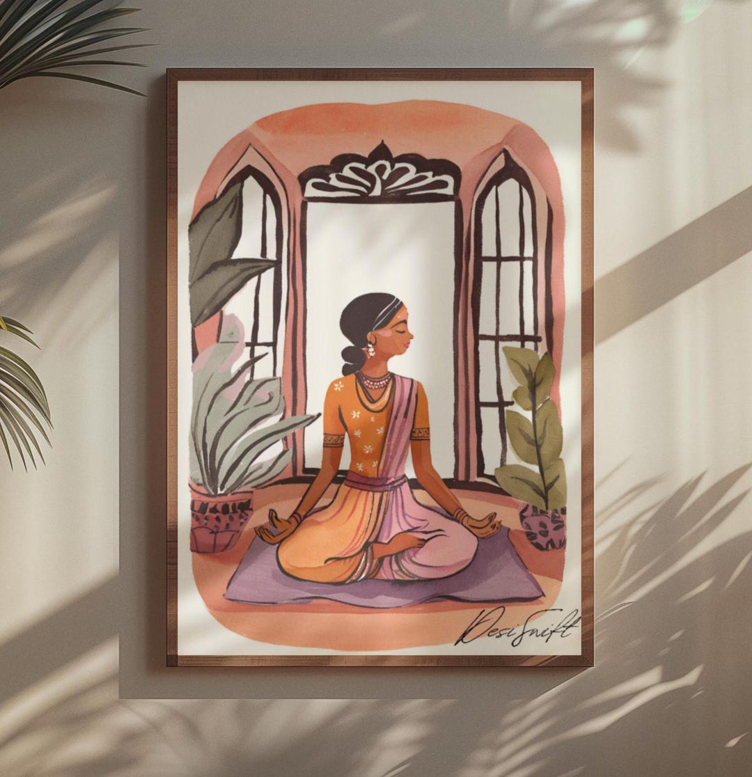 Yoga Pose Art Print | Boho Yoga Artwork | Mantra Poster | Yoga ...
