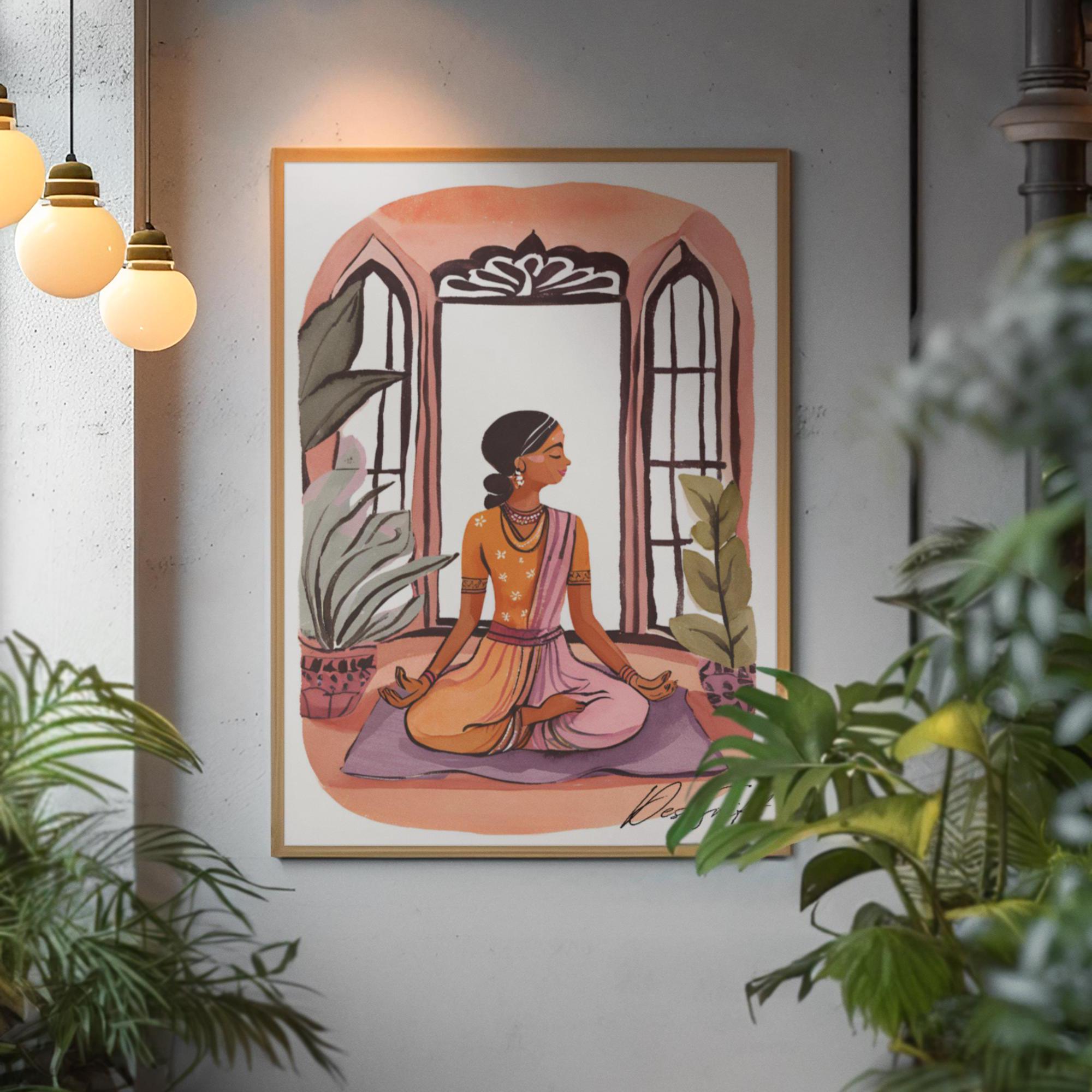 Yoga Pose Art Print | Boho Yoga Artwork | Mantra Poster | Yoga ...