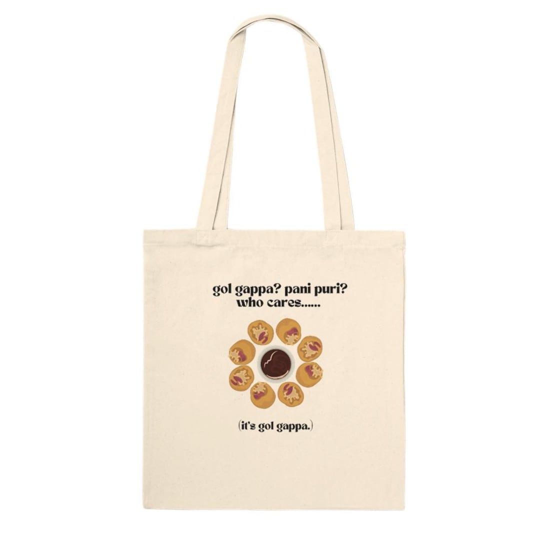 Gol Gappa Tote Bag Pani Puri Lovers Bag Desi Streetwear Accessory Funny ...