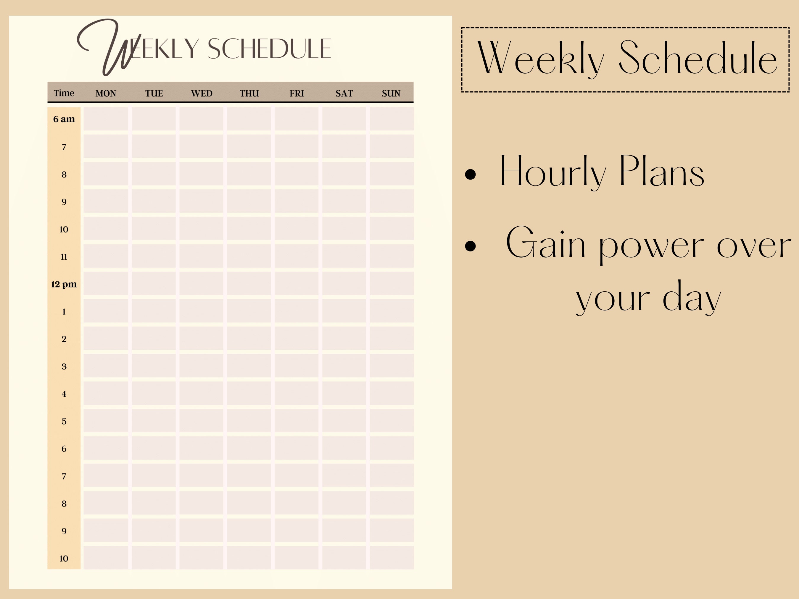 Weekly Planner Printable 2023 Calendar Personal Planner Productivity ...