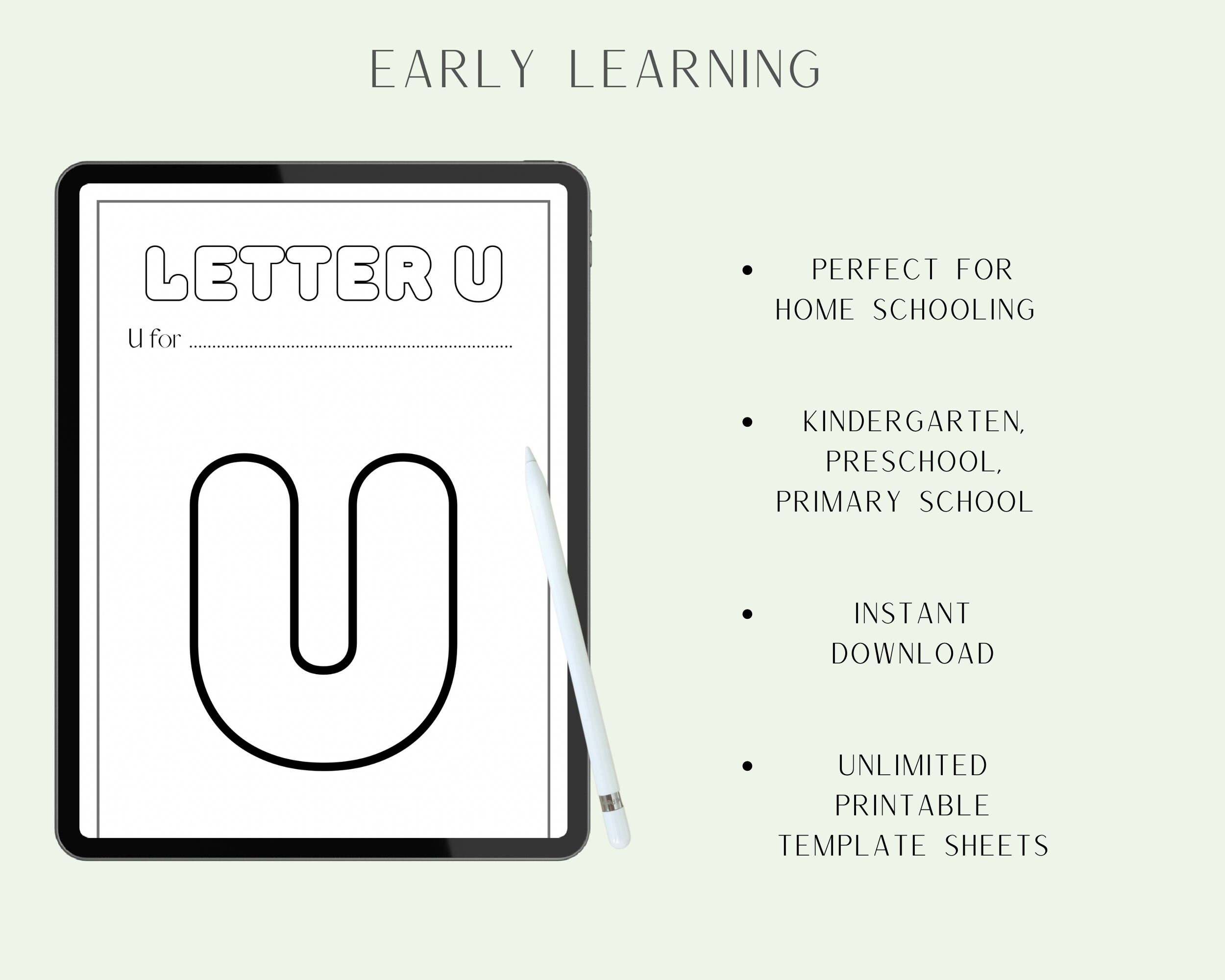 Alphabet Printable Colouring Worksheets Preschool - Etsy