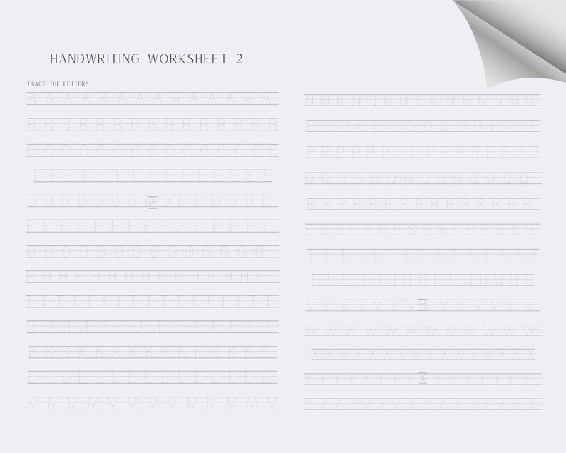 Handwriting Printable Worksheets Sheets Home Schooling Alphabet PDF ...