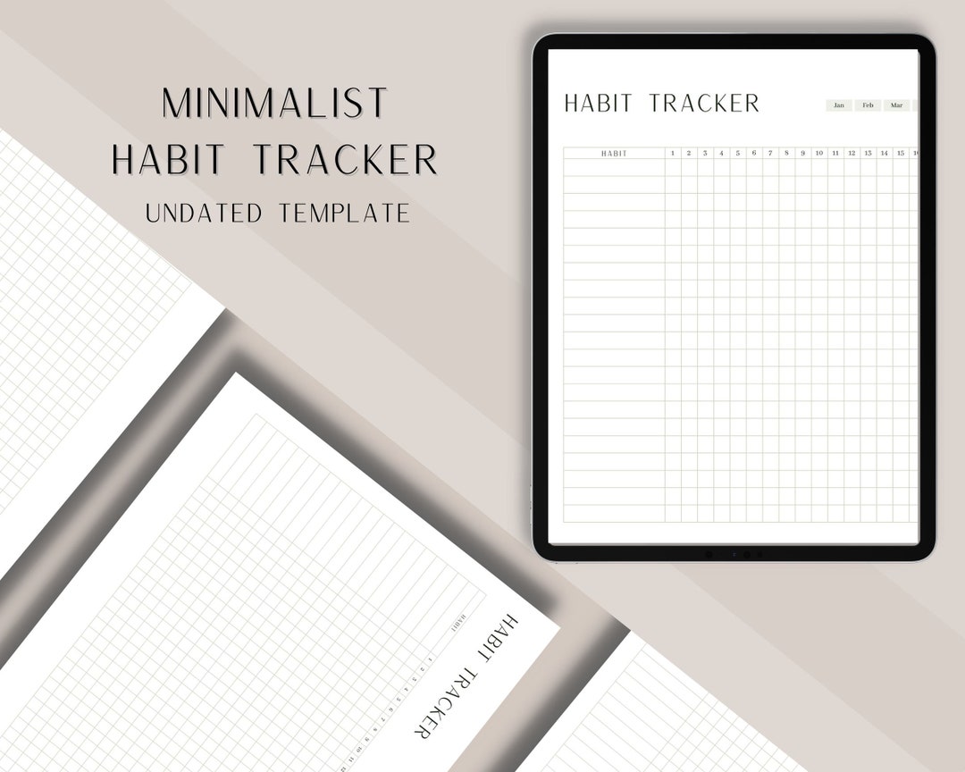 Habit Tracker | Digital Planner | Daily Weekly Monthly Planner | Habit ...