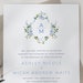Blue Hydrangea Watercolor Wedding Crest Editable Invitation Suite ...