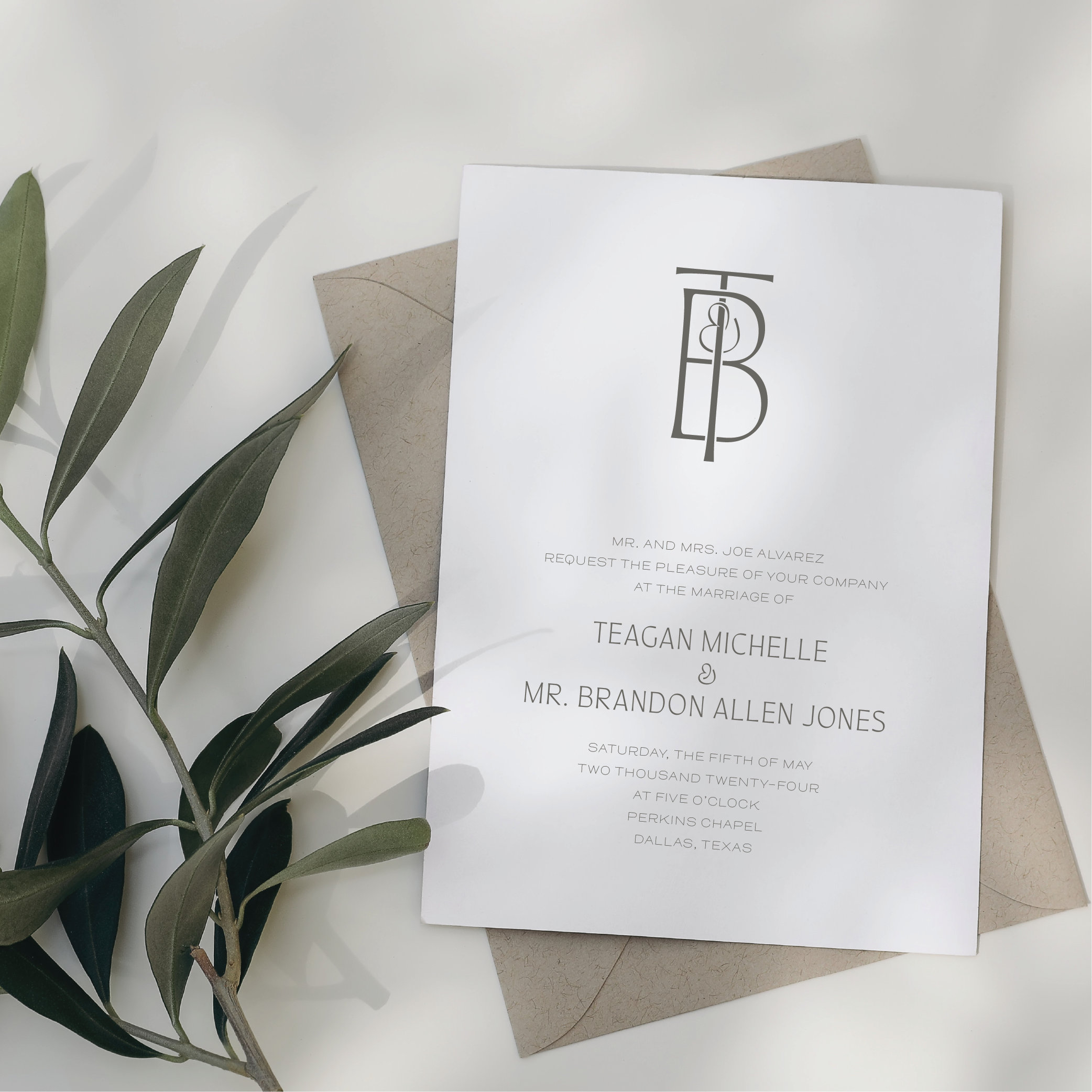Modern Wedding Monogram, Wedding Couple Logo, Elegant Wedding Design ...