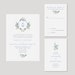 Blue Hydrangea Watercolor Wedding Crest Editable Invitation Suite ...