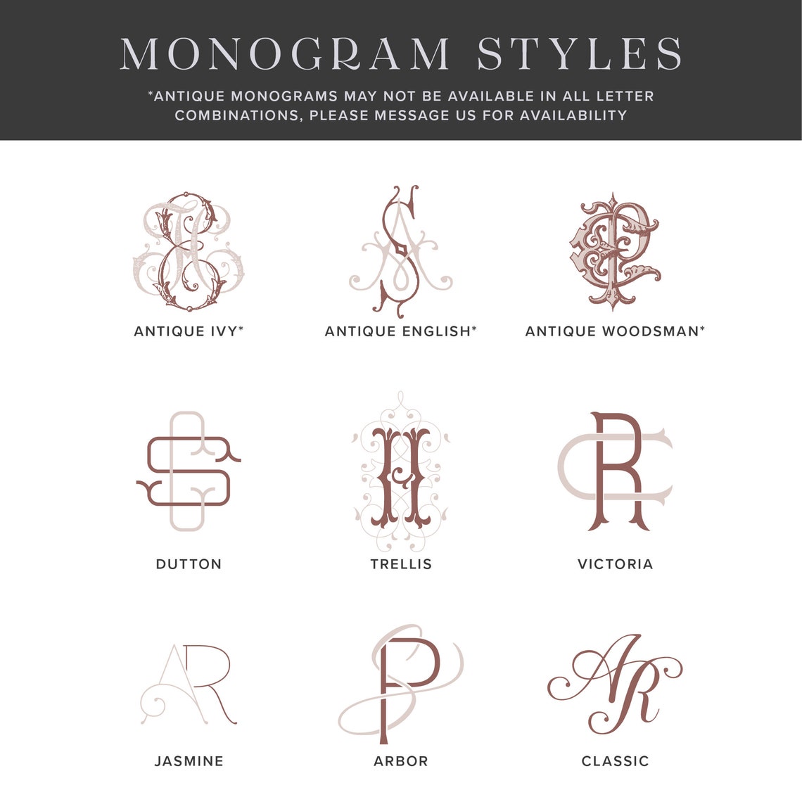 Watercolor Wedding Monogram & Crest, Wedding Couple Logo, Floral ...