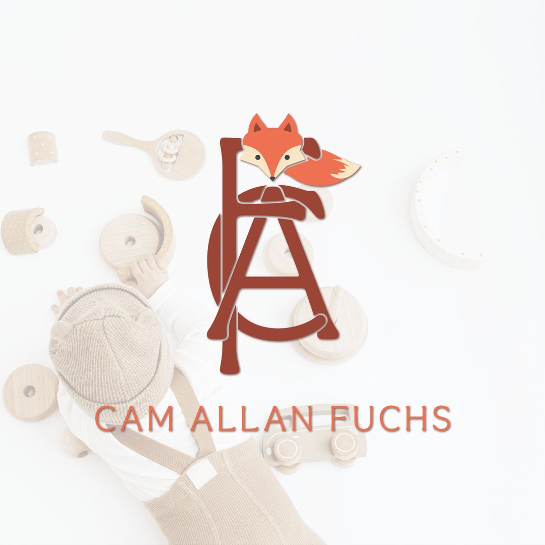 Fox Baby Monogram, 3-letter Monogram, Cute Monogram, Baby Fox Monogram ...