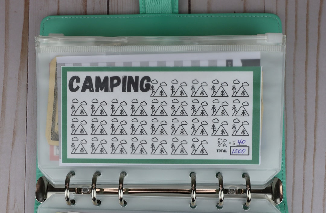 Camping Savings Challenge for A6 Cash Envelopes Printable - Etsy