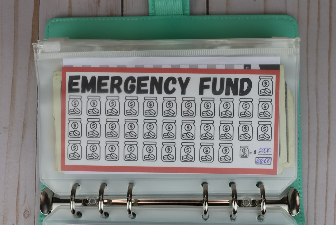 Emergency Fund | Savings Challenge for A6 Cash Envelopes | Printable ...