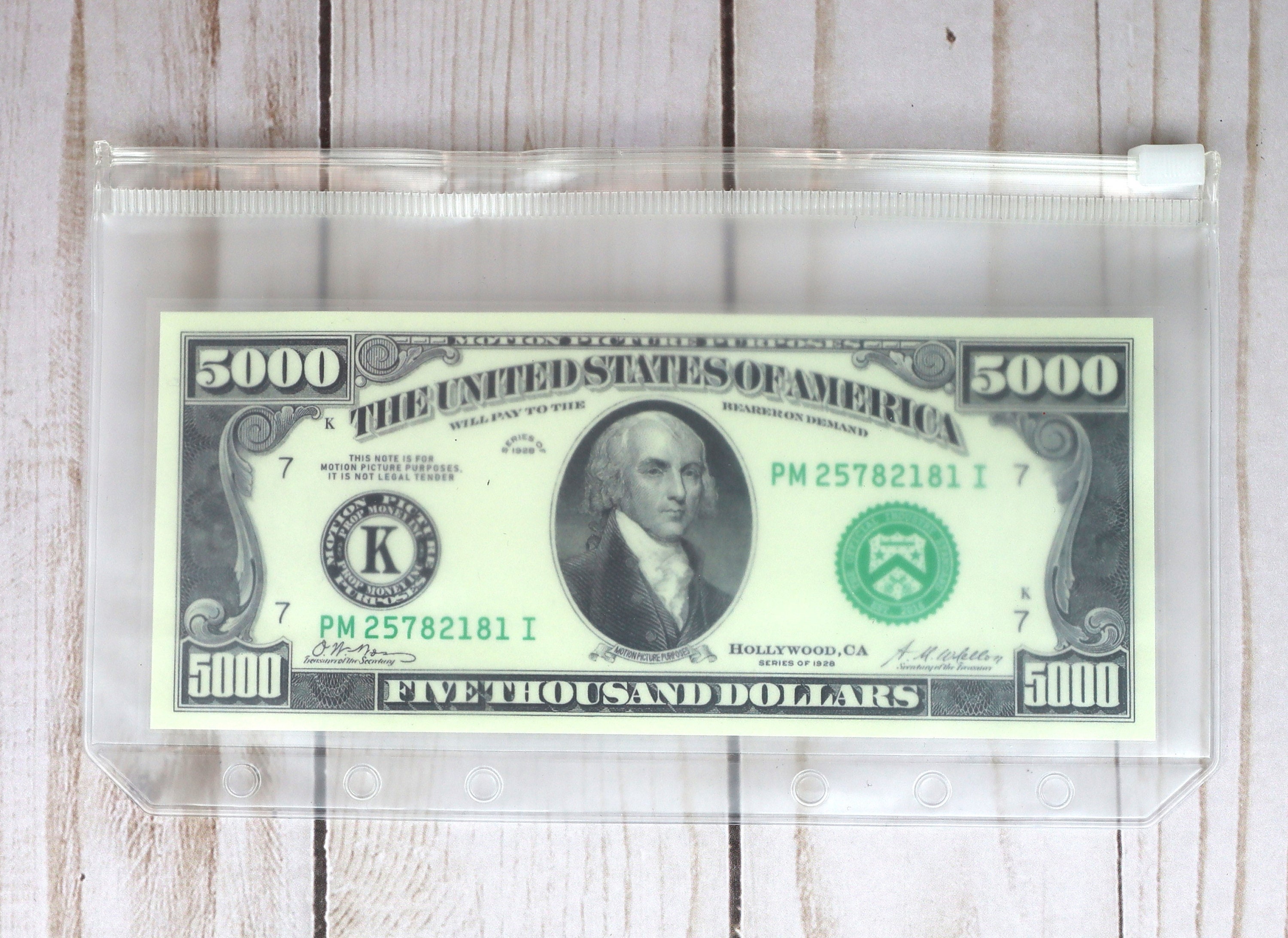 5ct 5,000 US Dollar Placeholder for Cash Stuffing, Cash Budget System ...