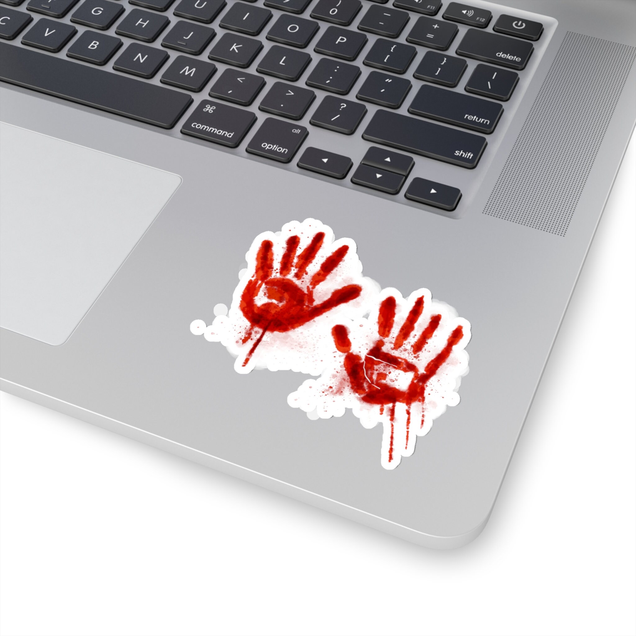 Bloody Handprint Sticker - Etsy