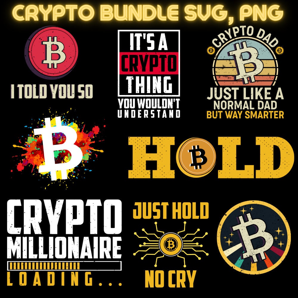 Crypto SVG Bundle, Bitcoin Png Set, Digital Currency Print, Bitcoin ...