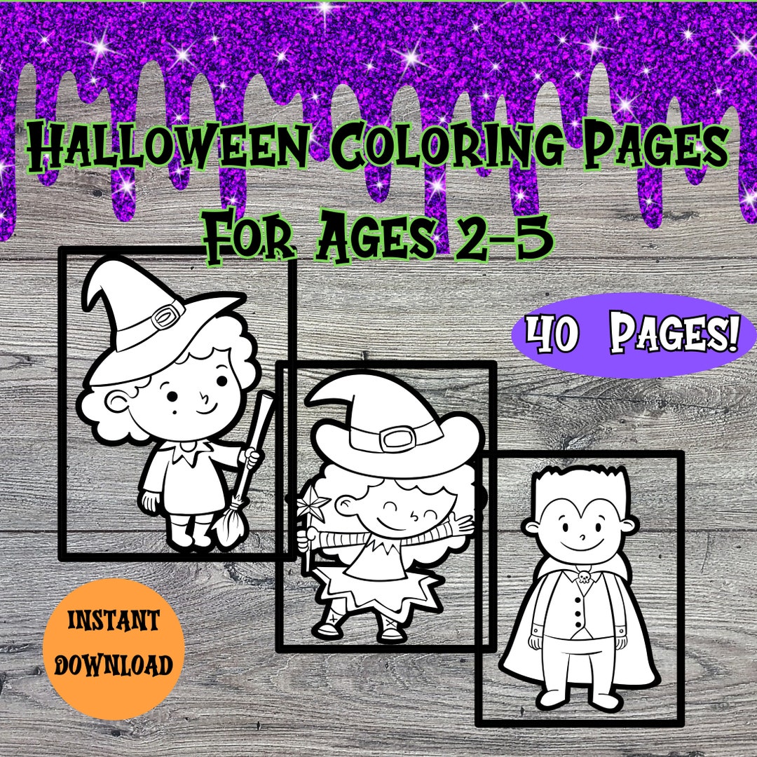 Fun and Spooky Halloween Coloring Pages for Kids Instant Download Fun ...