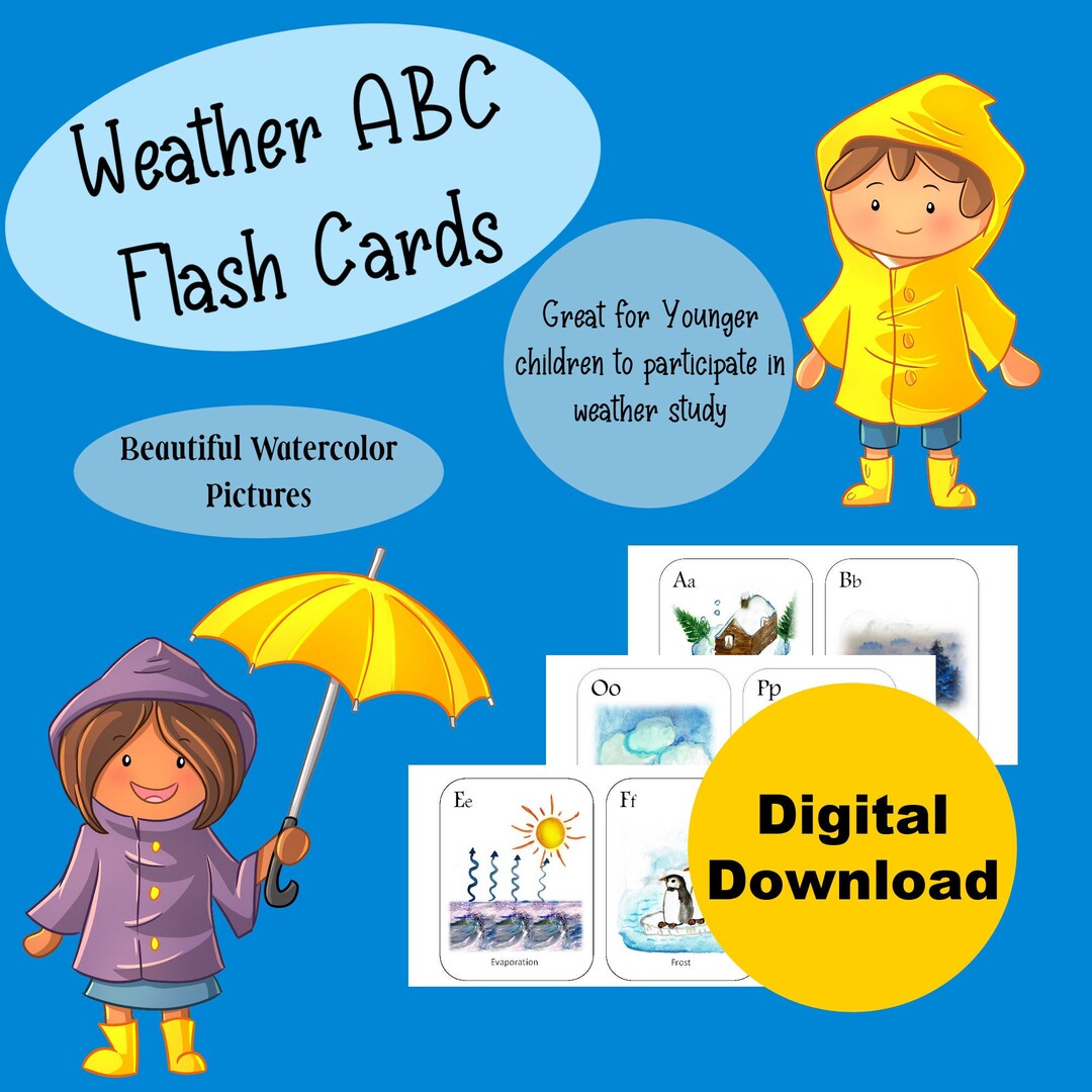 Weather Flashcards, Montessori Manipulatives, Homeschool Manipulatives ...