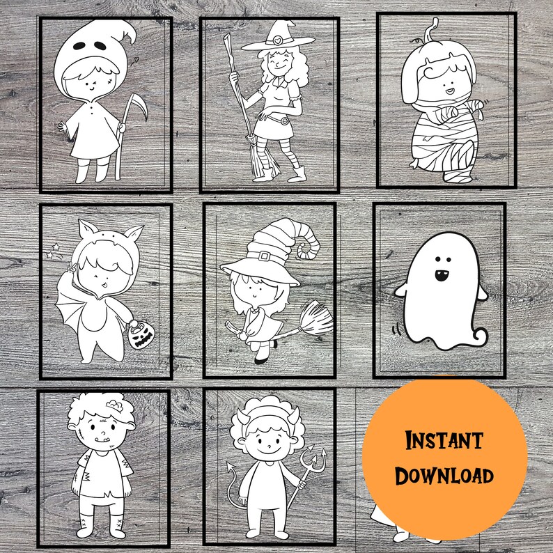 Fun and Spooky Halloween Coloring Pages for Kids Instant Download Fun ...