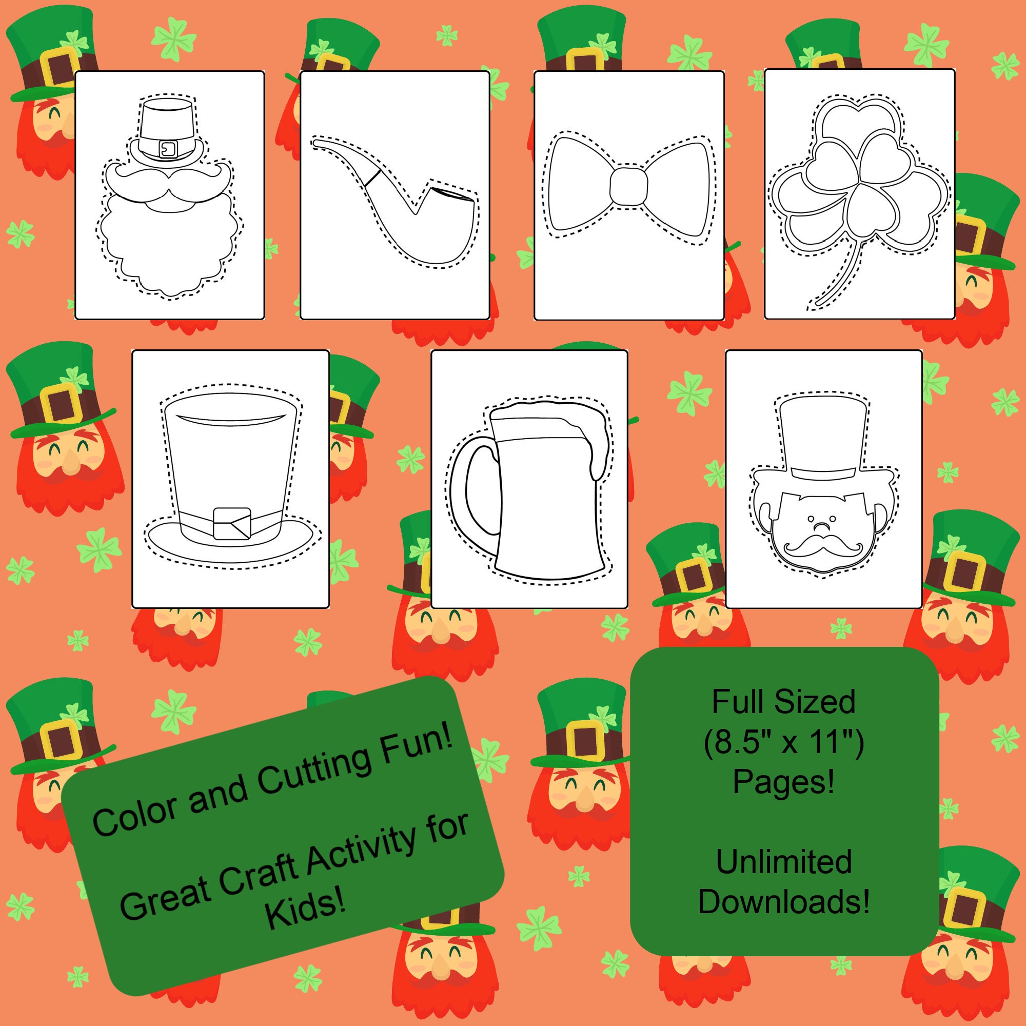 Cutting Practice for St. Patrick's Day St Patricks - Etsy