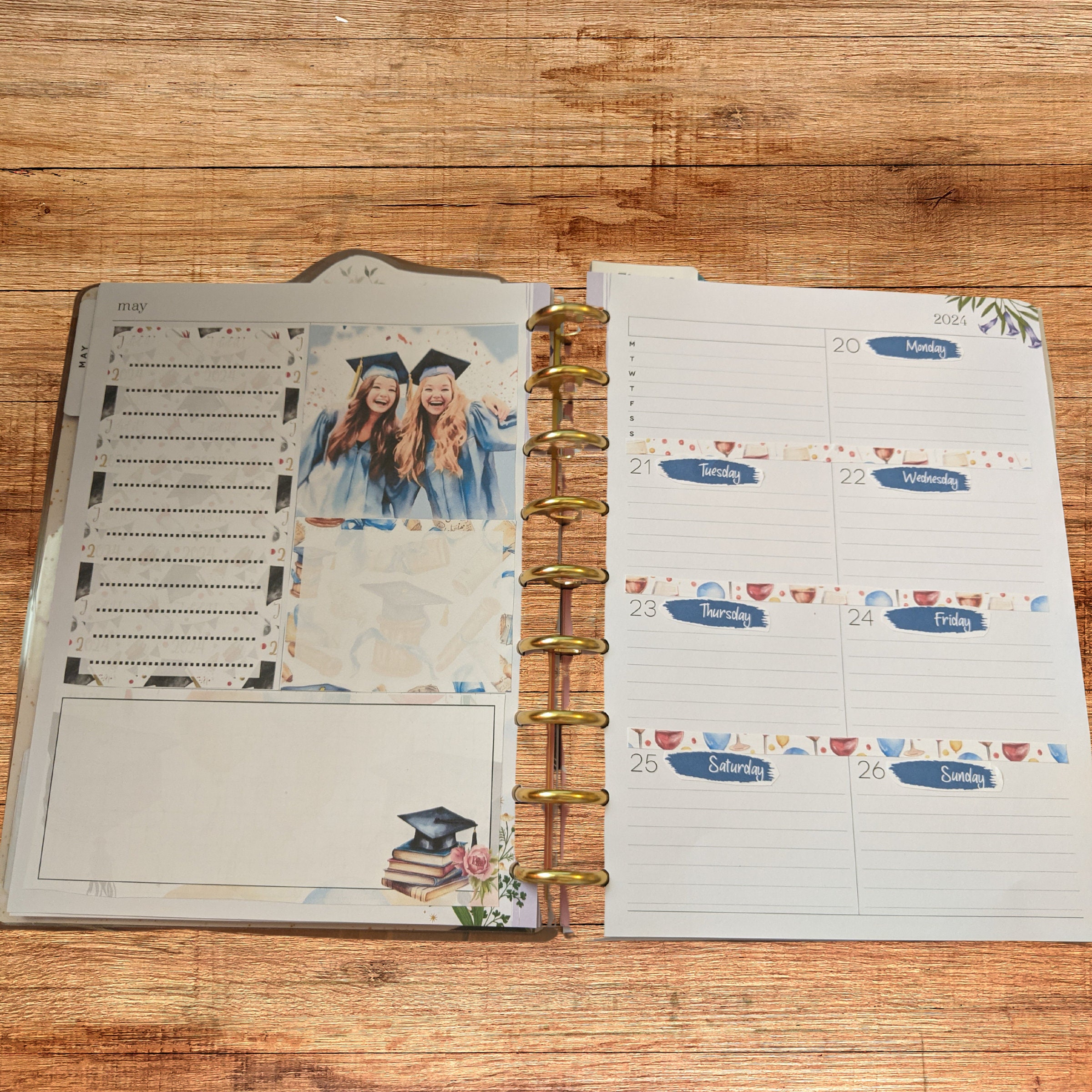 Graduation Planner Stickers Dashboard Layout Classic HP Weekly Kit ...