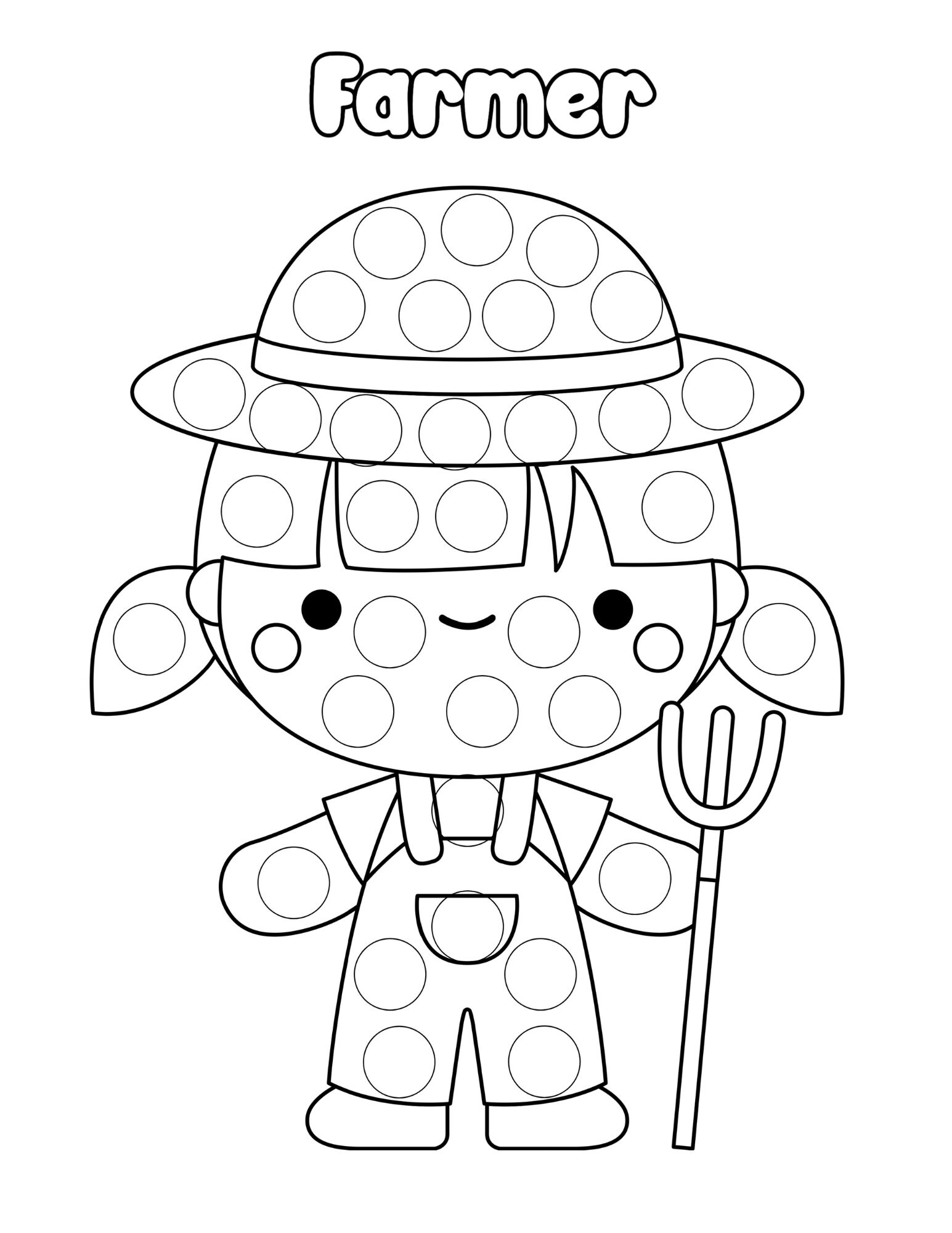 Dot Marker Coloring Book Down on the Farm Dot Marker Pages - Etsy